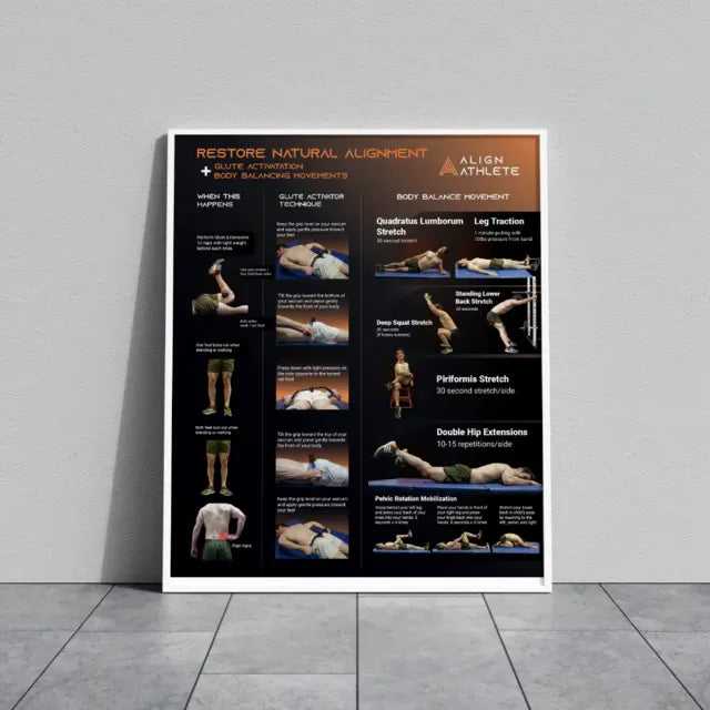 Alignment Poster - Decrease lower back pain & get your glutes firing ...